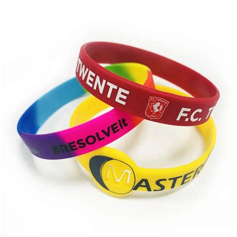 Customized Printed Logo Silicone Wristband Promotional T Wristband