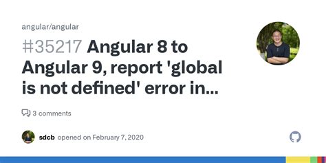 Angular 8 To Angular 9 Report Global Is Not Defined Error In Runtime