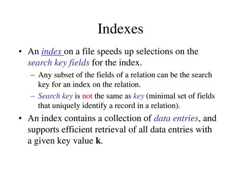 Lecture Indexes Monday November Ppt Download