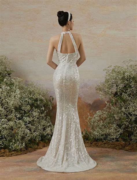 Sc Elora Liuguang Halterneck Embellished Bridal Gown Dressaville