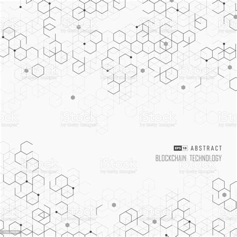 블록 체인 디자인 아트 워크의 추상 커버 육각 기하학적 일러스트 벡터 Eps10 배경 주제에 대한 스톡 벡터 아트 및 기타