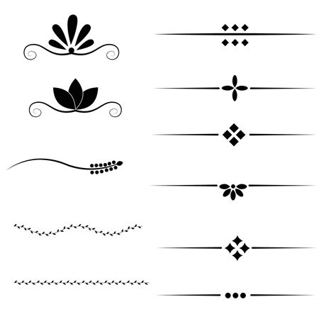 Collection Of Text Dividers Or Text Separtor 28632982 Vector Art At Vecteezy