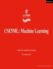 Unsupervised Learning Pdf Latrobe Edu Au CSE ML Machine Learning Lecture Unsupervised