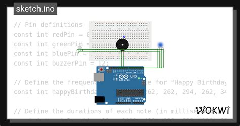 Happy Birthday With Rgb Wokwi Esp32 Stm32 Arduino Simulator