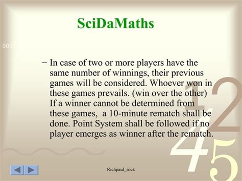 Scidamaths Manual Finals Ppt
