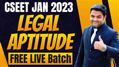 Free Cseet Legal Aptitude Live Batch 2023 Cseet Legal Aptitude Online Classes Lecture 12