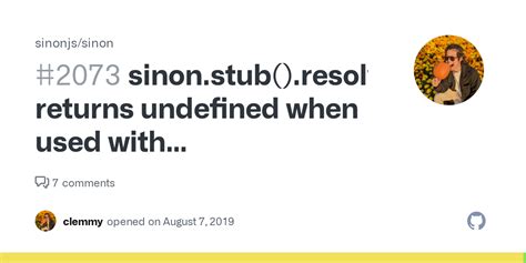sinon stub resolves returns undefined when used with