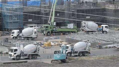コンクリートミキサー車、concrete Mixer Truck、重機 Heavyequipment Heavymachinery