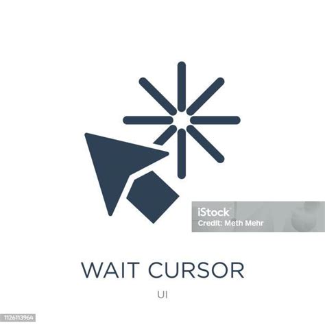 흰색 바탕에 커서 아이콘 벡터 잠깐 Ui 컬렉션에서 커서 유행 가득 아이콘을 기다려 기다려 커서 벡터 일러스트 레이 션 에