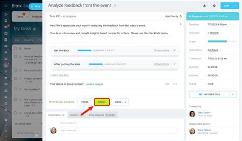 working with tasks