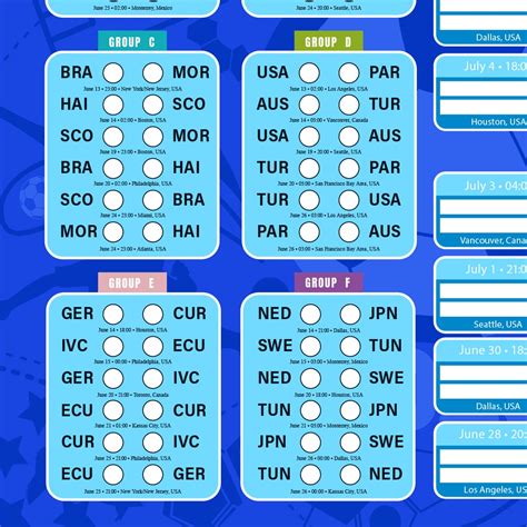 World Football Championship Cup 2026 A0 Fixture Wall Chart Partyrama