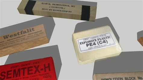 Real Plastic Explosive Demo Charges 3d Warehouse