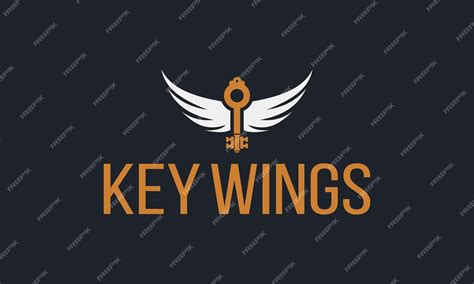 Premium Vector Key Wings Logo Design