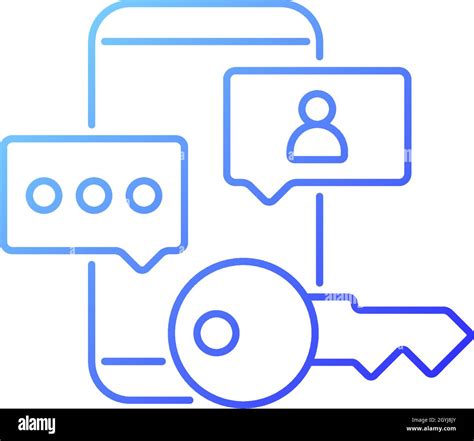 Social Media Password Gradient Linear Vector Icon Stock Vector Image