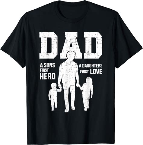 Dad Sons First Hero Daughter Love For Father S Day T Shirt Walmart Com