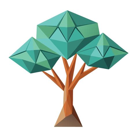 Abstract Tree Flat Polygonal Canopy Design 60316595 Vector Art At Vecteezy