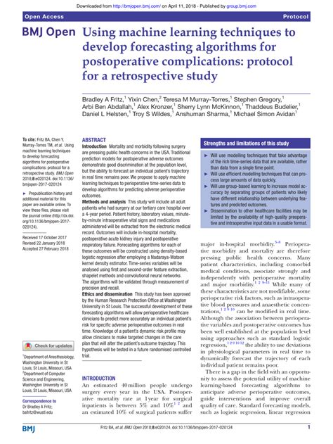 Pdf Using Machine Learning Techniques To Develop Forecasting