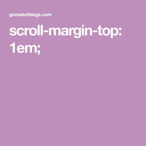 Scroll Margin Top 1em