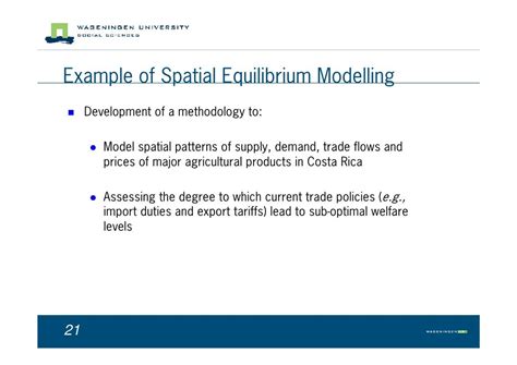 Chapter 10 Spatial Equilibrium Modelling