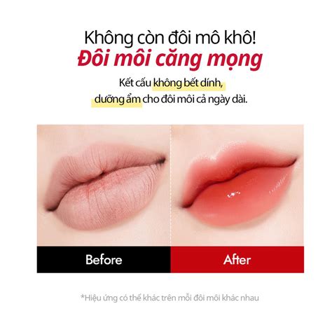 Merythod Son Tint Siêu Bóng Cho đôi Môi Căng Mọng Như Cherry Aengdu Fit Glossy Tint 30g