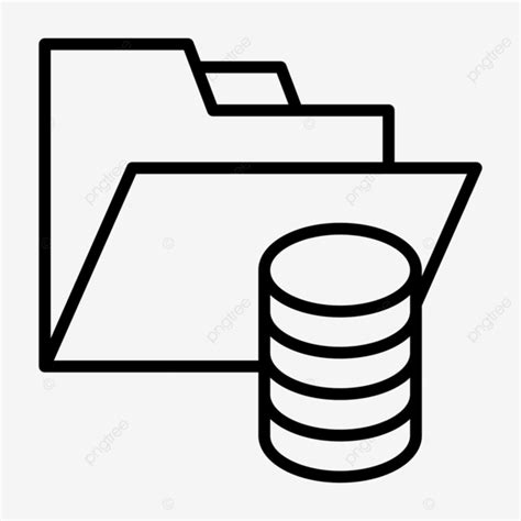 Storage Line Icon Vector Storage Icon Data Network Png And Vector