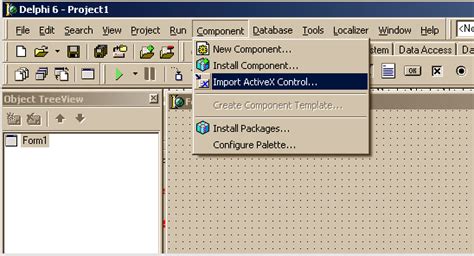Select Menu Component Import Activex Control