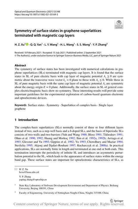 Symmetry Of Surface States In Graphene Superlattices Terminated With Magnetic Cap Layers