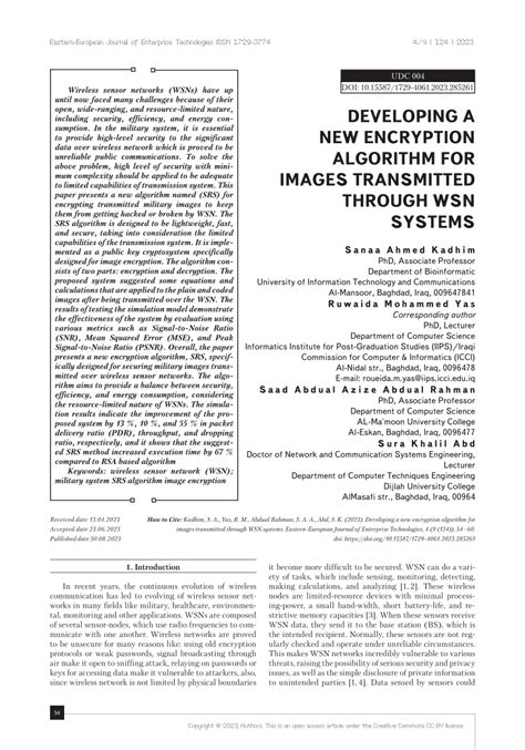 Pdf Developing A New Encryption Algorithm For Images Transmitted