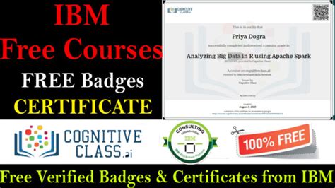 Ibm Free Courses With Badges And Certificate Cognitive Class Free