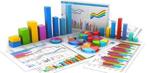 colorful 3d charts and graphs for business data visualization illustration premium ai