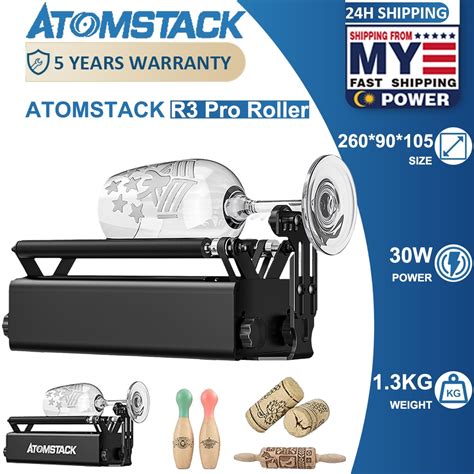 ATOMSTACK R Pro Roller Laser Engraver Y Axis Rotary Roller Engraving Module For Cylindrical