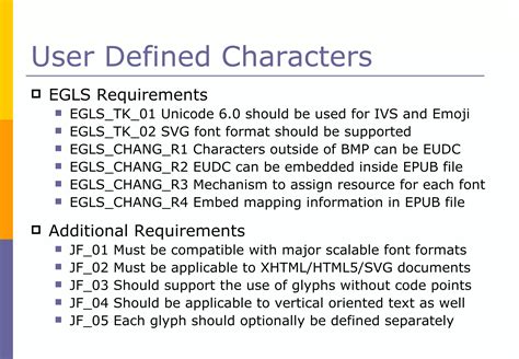 User Defined Characters And Svg Fonts Ppt