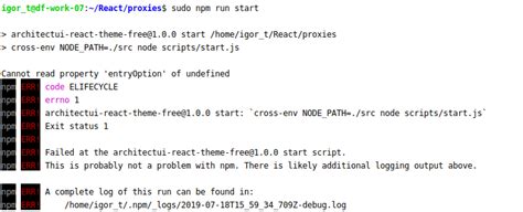 Problem Npm Run Start · Issue 5 · Dashboardpack Architectui React Theme Free · Github