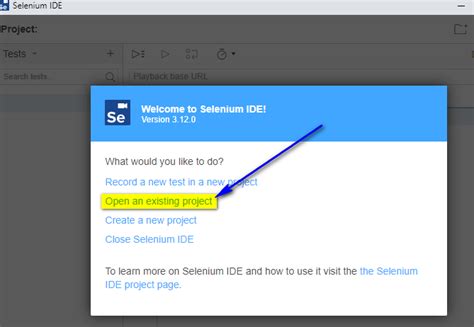 New Selenium Ide Creating Renaming Saving And Opening Projects Qafox