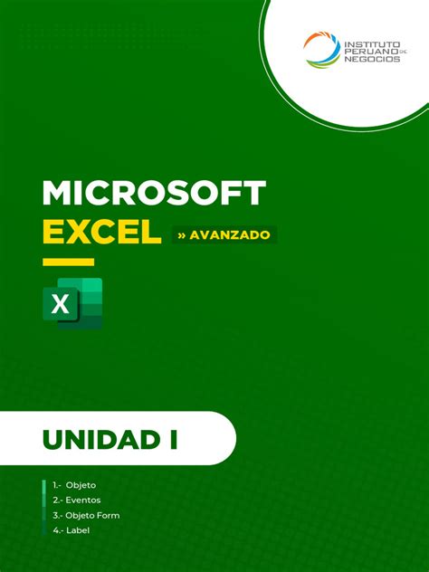 Excel Avanzado Pdf Ventana Informática Microsoft Excel
