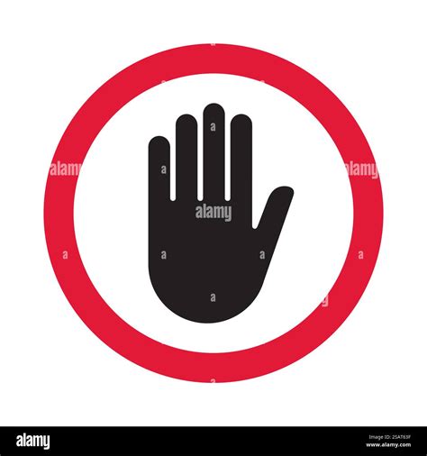 Hand Sign Push Vector Illustration Hand Sign Push Stock Vector Image And Art Alamy