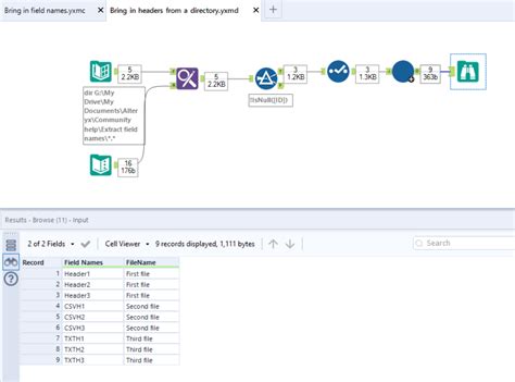 Extracting Column Headings From Multiple Files Wit Alteryx Community