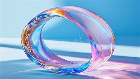 Futuristic Abstract Design Sleek Glass Form 3d Render Stock