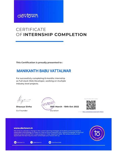 manikanth babu v on linkedin devtown webdevelopment experience internship learning