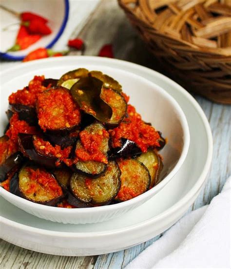 Sambal Terong Eggplant In Tomato Chilli Sauce Cook Me Indonesian Recipe Chilli Sauce