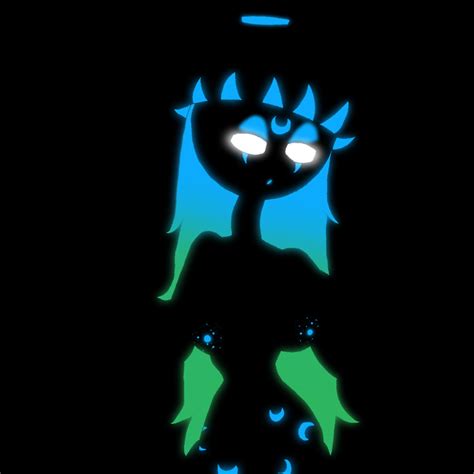 Rule 34 Black Background Blue Hair Breasts Crescent Dark Female