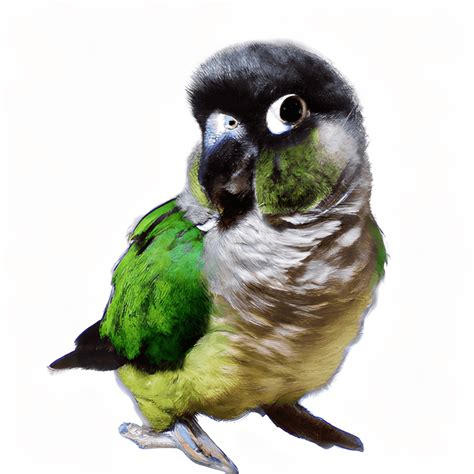 Cute Green Cheeked Conure Graphic · Creative Fabrica