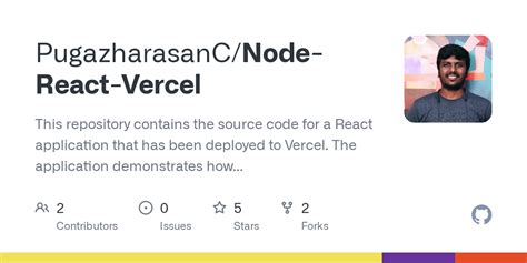 Github Pugazharasancnode React Vercel This Repository Contains The Source Code For A React