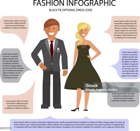 Black Tie Optional Dresscode Stock Vektor Art Und Mehr Bilder Von Kleid