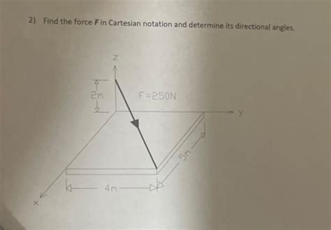 Solved 2 Find The Force F In Cartesian Notation And