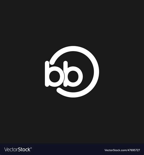 Initials Bb Logo Monogram With Simple Circles Vector Image