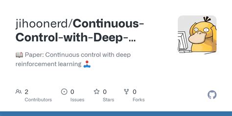 Github Jihoonerdcontinuous Control With Deep Reinforcement Learning