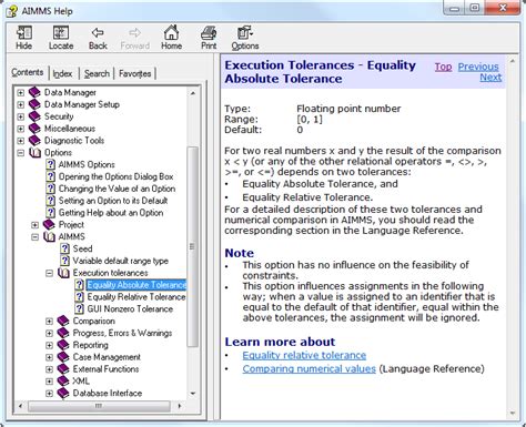 Aimms Execution Options — Aimms Users Guide