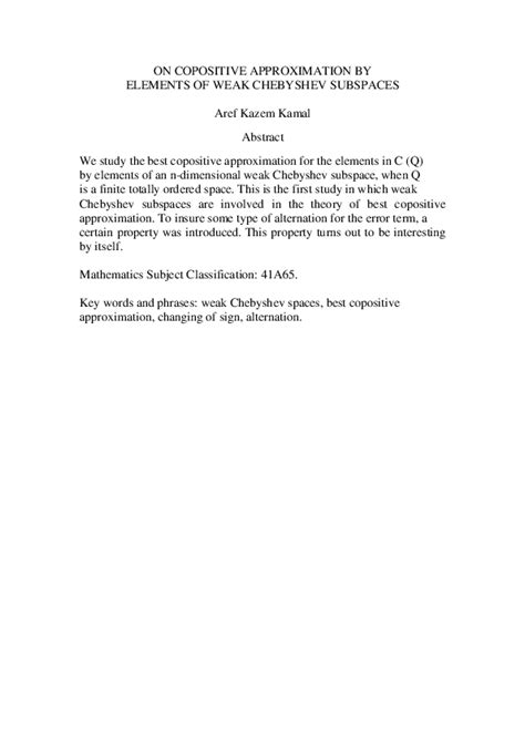 Doc 17 On Copositive Approximation Bydocx