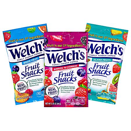 Welchs Fruit Snacks Variety Pack 225 Oz Pack Of 20 Pouches Office Depot